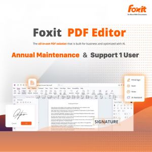 Foxit PDF Editor V14 Annual Maintenance & Support 1 User